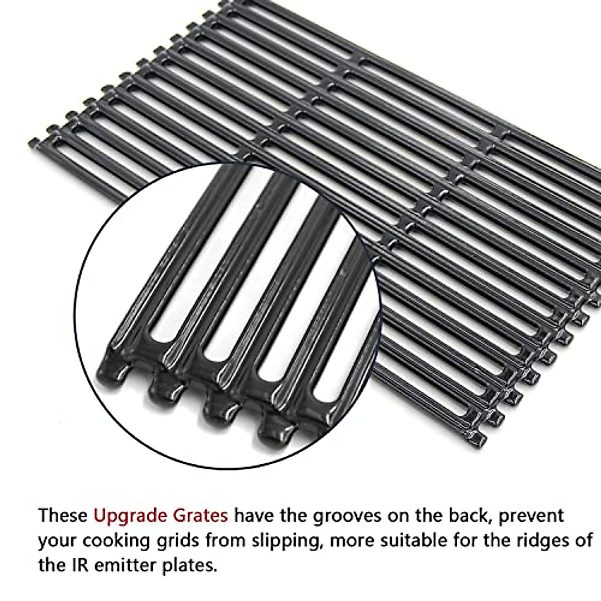 Hongso Grill Parts for Charbroil 466242815 466242716 466242715 463276016 463242716 Models, 17" Grill Grates 3 Pack Heat Plates Burner Tubes Carryover Tubes and Burner Rear Support Brace Included