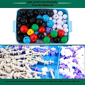 EXBEPE Organic Chemistry Molecular Model Kit 206pc Middle,High school Supplies, Educational Science Set Gift for Student to Learn Structure and Reactions