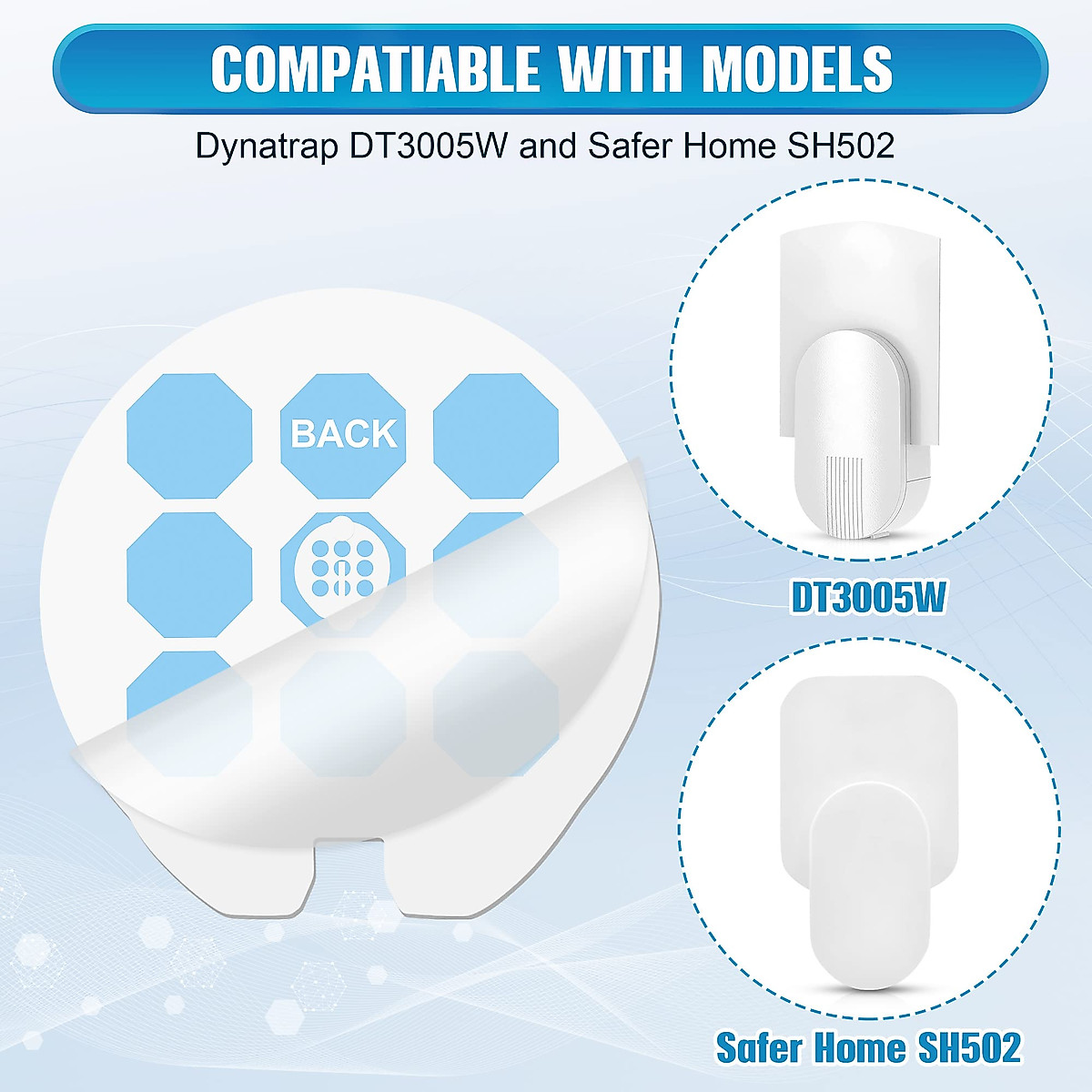 Qualirey 30 Pack Refill Glue Cards Compatible with DT3005W Dot and Safer Home SH502 Plug in Indoor Fly Trap, Indoor Plug in Mosquito Trap Refills Glue Cards