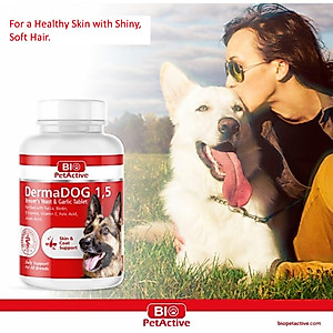 Dermadog 1.5, Inactive Brewer's Yeast Garlic Chewable Tablets, Vitamins B-E, Folic Acid and Amino Acids, 5.07 oz,100 Tablets, Pack of 1