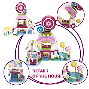 JIMUJIA Princess Castle Girls Building Blocks Toys 541 Pieces Multi Shaped Pink Castle Hot Air Balloon Toys for Girls Construction Bricks Christmas Birthday Gift for Kids Age 6-12 and Up (520 Pieces)