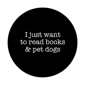 Pet Animal Lover Gift Bookworm Dog Books Reading PopSockets PopGrip: Swappable Grip for Phones & Tablets