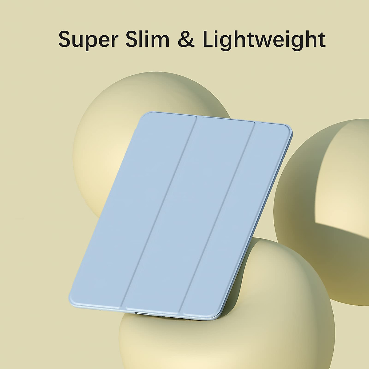 Case for iPad Mini 5(2019 Released), Lightweight Slim Soft TPU Trifold Stand Smart Cover, Auto Sleep/Wake Case with Pencil Holder for iPad Mini 5th Generation 7.9 Inch, Light Blue