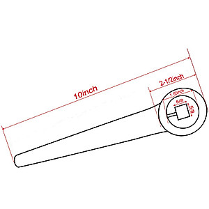 Yoogu 10inch Recliner Handle Replacement Part Lever Kits 5/8 inch Square (red Oak Color)