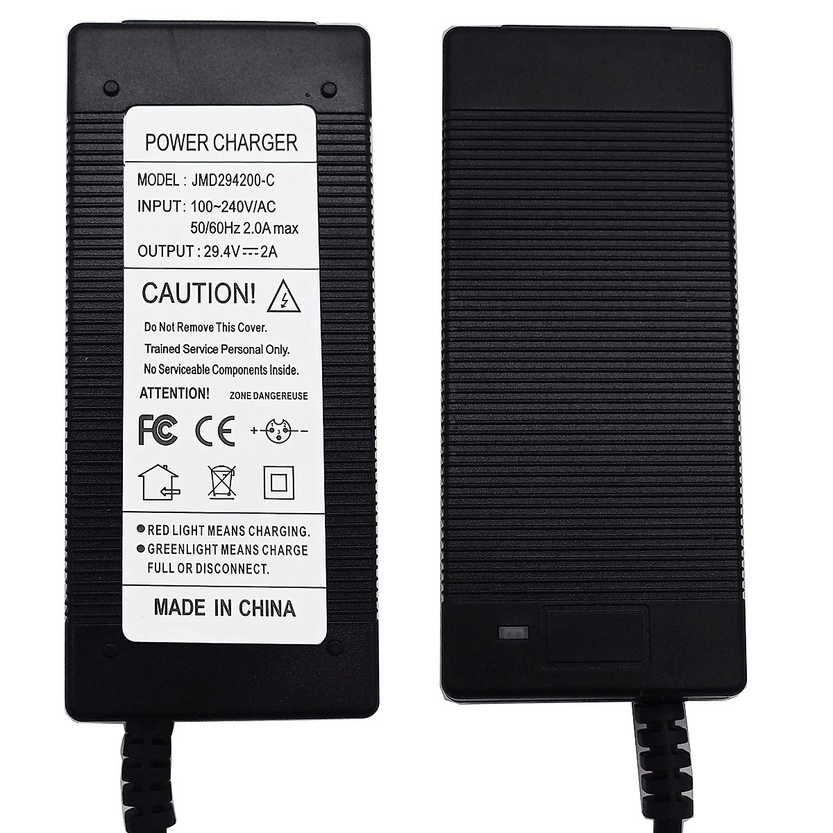 Unocho 29V Battery Charger 2A DC Charger Power Supply Adapter for 24V Lithium Batteries li-ion Batteries Pack with 3-pin XLR Connector