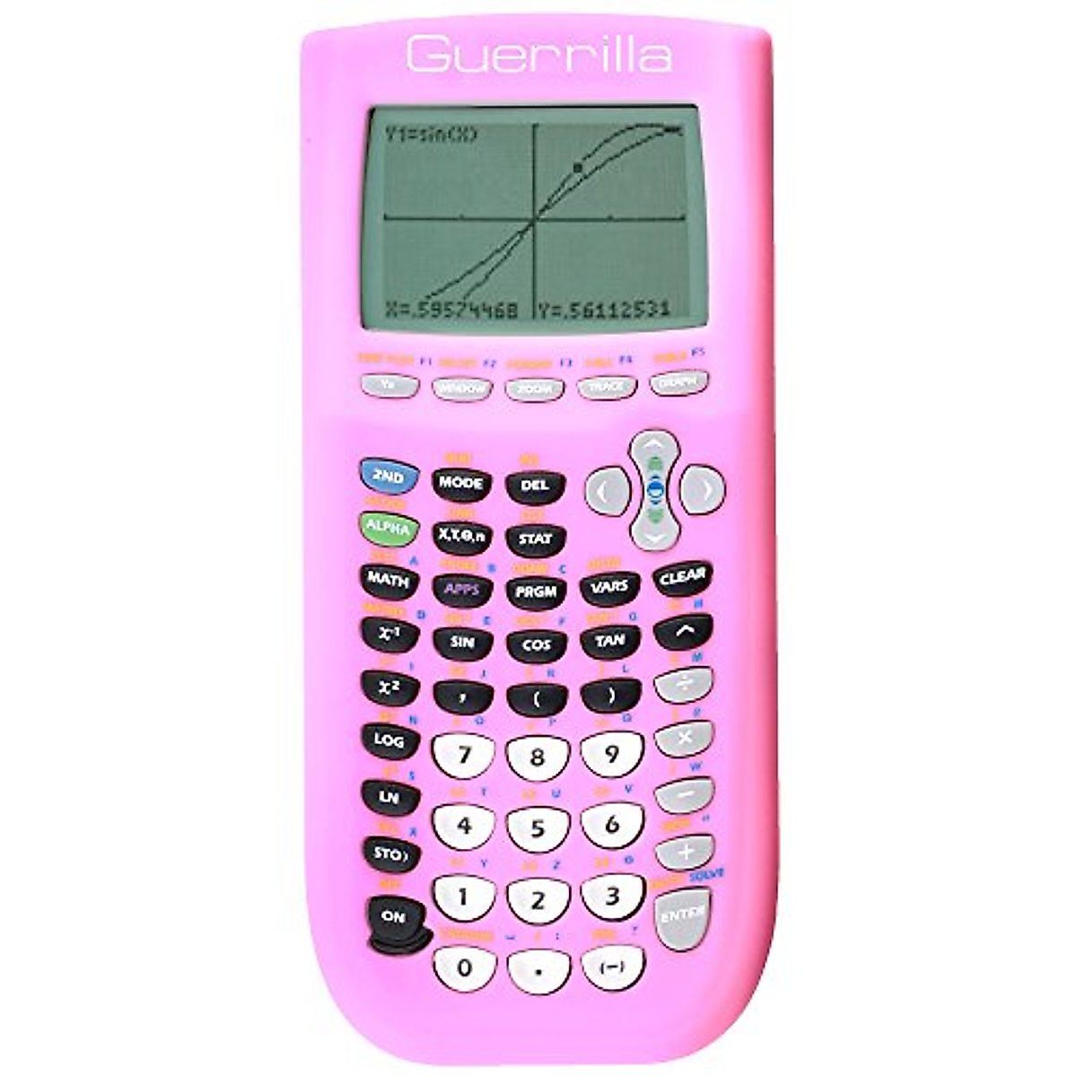 Guerrilla TI84PINKSC Silicone Case for Texas Instruments TI-84 Plus Graphing Calculator, Pink