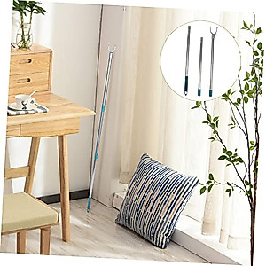 Cabilock 5pcs Stitching Clothes Rail Clothing Racks for Home Drying Rack Clothing Outdoor Sun Blocking Curtains Outdoor Clothes Line Telescopic Clothing Hook Pole Reach Plastic Dark Green