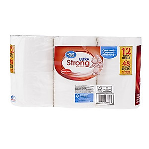 Great Value Ultra Strong Toilet Tissue Paper, 12 Mega Rolls