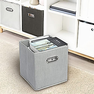EXTREE Cube Storage Bins 11×11x11 Collapsible Foldable Cubby Bins Fabric Baskets Cubbies Storage Cubes for Closet Organizer
