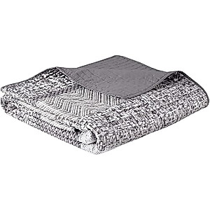 Madison Park Quilted Cal King Coverlet Set in Grey/Taupe Finish MP13-3400