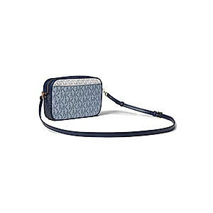 Michael Kors Jet Set Charm Large East/West Camera Crossbody Navy/White/Pale Blue One Size