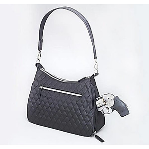 Gun Toten Mamas Quilted Microfiber Hobo Handbag, Black, One Size