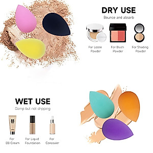 GFOUNS small mini beauty blender bulk makeup sponge for face : 30 pcs mulit-colored makeup sponges for foundation,blending (30 pcs)