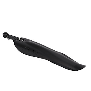 WNSC Bicycle Fenders, Adjustable Curved Design Front Rear Mudguard Easy Disassembly Installation Soft Durable Plastic Black for Mountain Bicycles for Road Bicycles