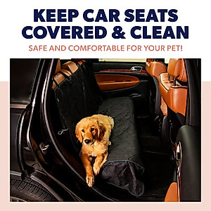 Active Pets Bench Dog Car Seat Cover for Back Seat, Waterproof Dog Seat Covers for Cars, Durable Scratch Proof Nonslip, Protector for Pet Fur & Mud, Washable Backseat Dog Cover for Cars Trucks & SUVs