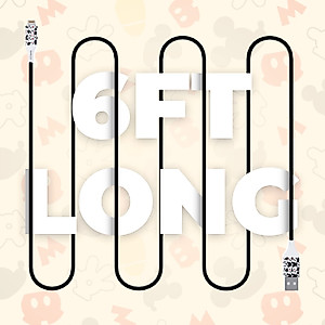 Disney Mickey Mouse 6FT Replacement iPhone Charger Fast Charging – MFI Certified Braided USB Charging Cable High Speed Data Sync Compatible with Android,MacBook,Google and More