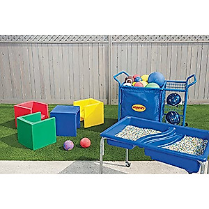 Children's Factory Cube Chairs, Set-4, Primary, CF910-007, Classroom Furniture, Kids Daycare and Preschool Flexible Seating, Toddler Reading Chair