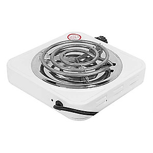 Electric Single Burner 1000W Stainless Steel Portable Single Tube Electric Stove Home Electric Stove US Plug 110V Outdoor Grill