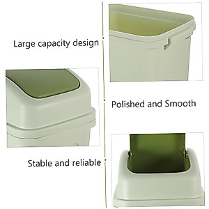 Shake Lid Trash Can Household Trash Can Thicken Garbage Bucket Plastic Trash Can Thicken Trash Bucket Restroom Trash Can Small Trash Can with Flip Lid Trash Cans with Lids Trashcan