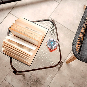 PROLISOK Bronze Metal Outdoor Side Table with Tempered Glass Top – Elegant Small 16" Square Patio Table – Durable Weather-Resistant Coffee Bistro Accent End Table for Outside and Garden