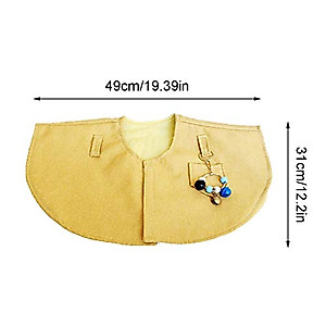 Hibye Parrot Anti-Scratch Shoulder Protector Hang Bird Anklet and Toys Multi-Functional Pet Pad Diaper Shawl for Small Medium Parakeets Cockatiels Supplies