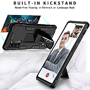 Samsung Galaxy Note 20 Case Note 20 5G Case Military Grade Shockproof with Kickstand Stand Built-in Magnetic Car Mount Armor Heavy Duty Protective Case for Galaxy Note 20 5G Phone Case (Black)