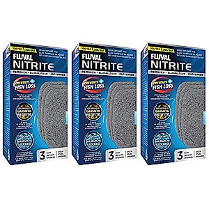 Fluval 9 Pack of Nitrite Remover Pads for 106/107 & 206/207 Aquarium Canister Filters