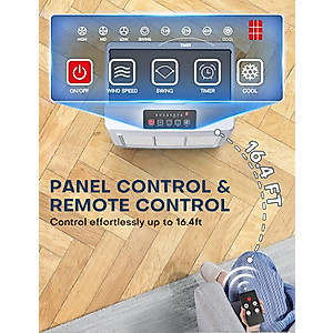 BALKO Evaporative Air Cooler, 2100CFM Windowless Air Conditioner Outdoor, 8 Gal Water Tank Swamp Cooler Cooling UP to 700 Sq.ft, Remote, 2 Modes&3 Speeds, 7H Timer, 60°Oscillation for Garage Indoor