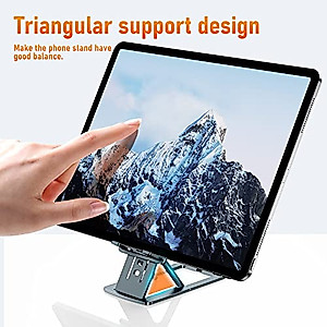 Desk Phone Stand For iPhone 13 Pro Max Mini, 12 11,Adjustable Folding Foldable Cell Phone Holder,Small Desktop Portable Metal Travel Cellphone Stand for iPhone,Samsung,Mobile Phone, Android Smartphone