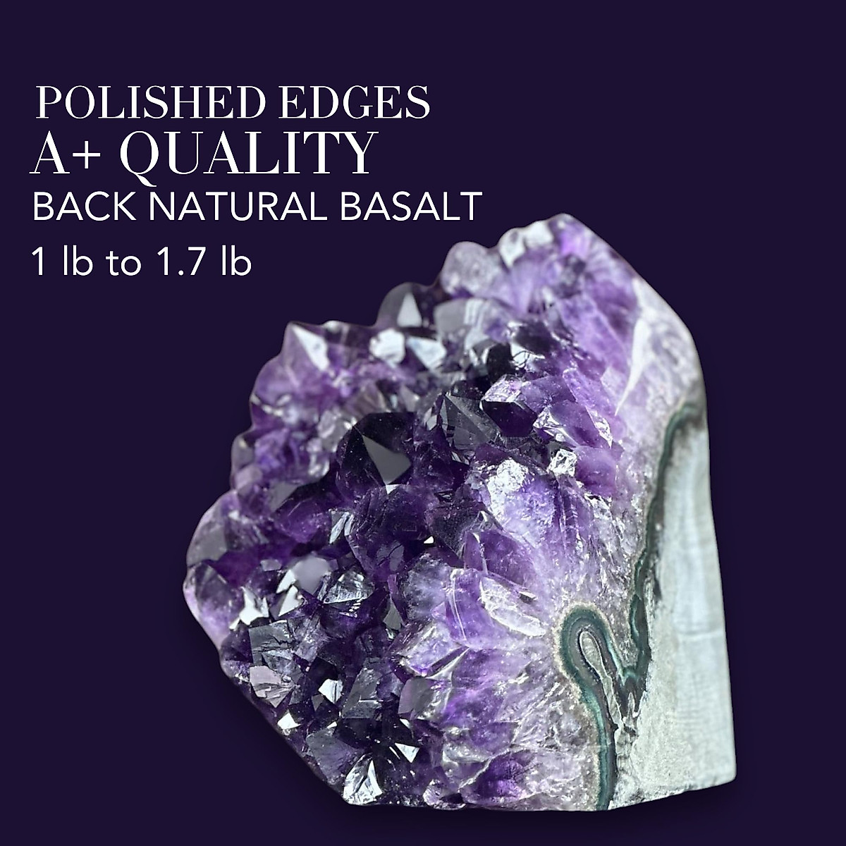 DEEP PURPLE PROJECT Large Amethyst Clusters 1 Lb to 1.7 Lb Quartz Crystal Geode Plus: Premium Gift Box Spiritual Healing Stone