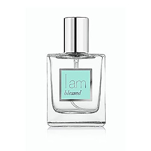 I am BLESSED Eau de Parfum - Clean Naturally Scented Womens Perfumes - An Inspiring Blend of Floral Jasmine, Bergamot, Amber, Lemon Citrus, Neroli, Vanilla, and Mandarin Orange (1.7 oz Spray Bottle)