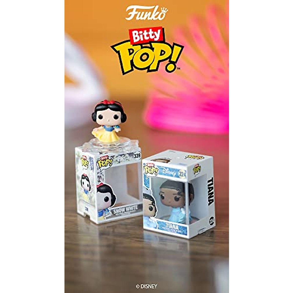 Funko Bitty Pop! Disney Princess Mini Collectible Toys - Cinderella, Snow White, Aurora & Mystery Chase Figure (Styles May Vary) 4-Pack