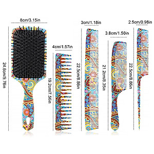 Camo Hair Brush,Anti Static & Frizz Air Cushion Massage combs for kids&Adults,Five different combs&Hair Brush For All Hair Types,Can Softens And Improves Hair Texture