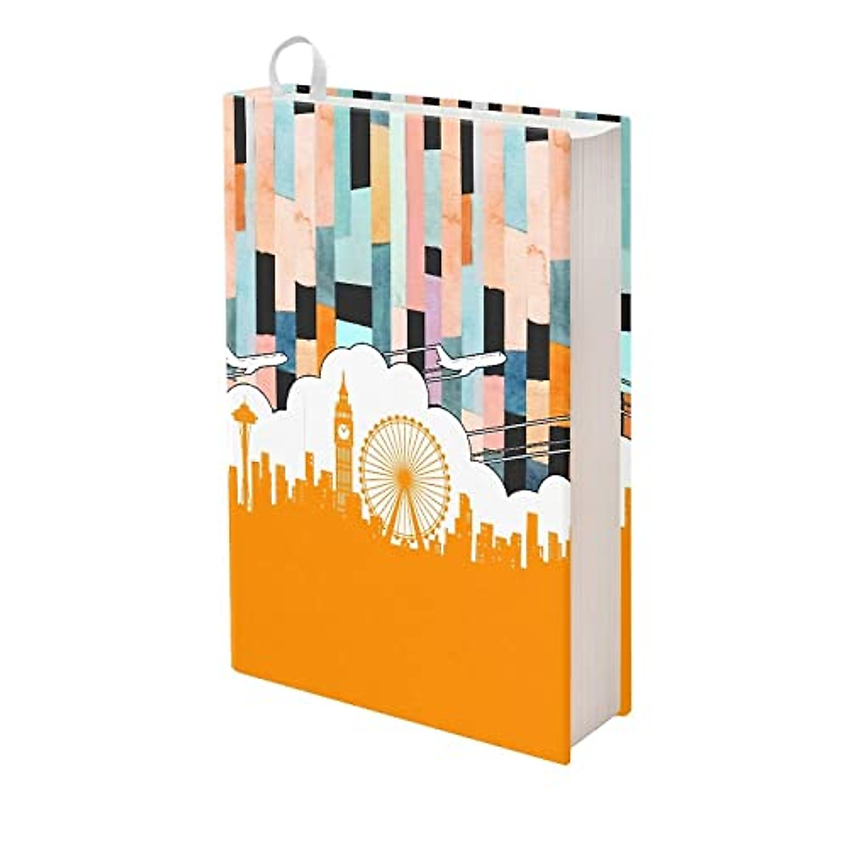 BYCHECAR Aircraft Book Cover for Hardcover,Moon Butterfly Book Sleeve Protector Suitable for Most 9-11 Inch Books Elegant Book Covers for Paperback Stretchable Book Pouch