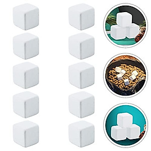 Mipcase Reptile Calcium 10pcs Professional Reptile Tank Substrate Calcium Cubes Safe Turtle Grinding Blocks (White) Aquarium