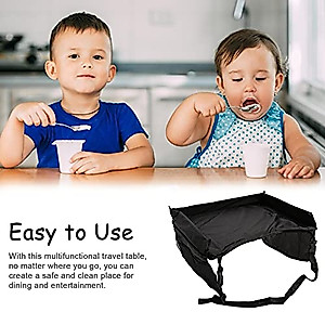 DETTELIN Kids Travel Tray Kids Activity Tray for Car Seat, Waterproof Kids Lap Desk for Car Snacks and Activities Drawing Board with Storage Pocket Organizer