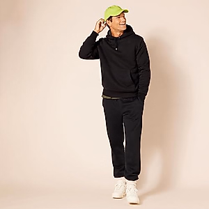 Amazon Essentials Men's Hoodies, Sherpa-Lined Pullover, Black, Small