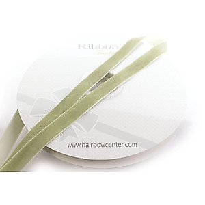 5/8" Velvet Ribbon Rustic Sage 25 Yards HairBow Center LLC
