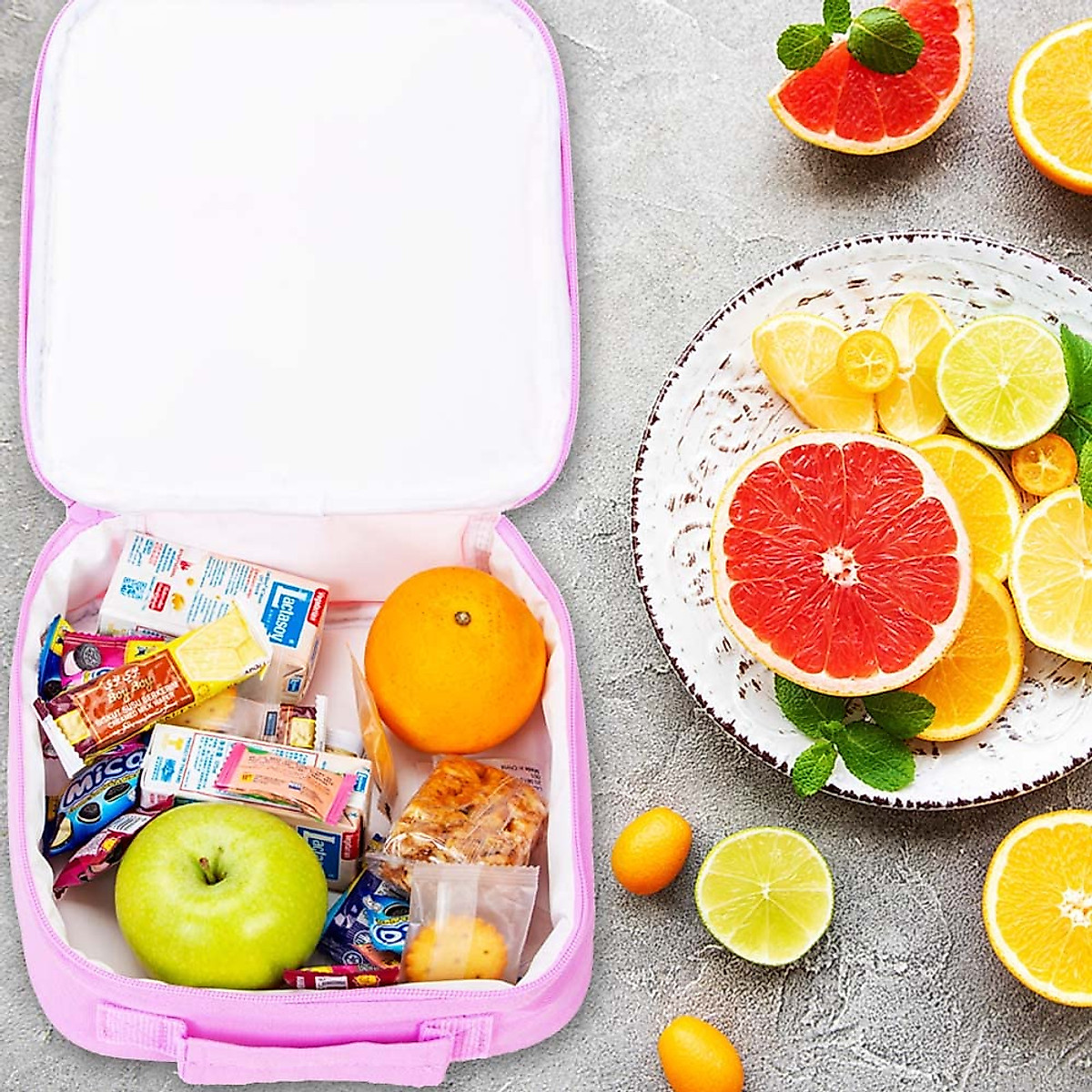 KLFVB 3PCS Unicorn Backpack for Girls, 16" Sequin Kids Bookbag and Lunch Box, Preschool Backpacks for Elementary Students