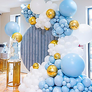 RUBFAC 65pcs White Latex Party Balloons, 12 Inches Helium Party Balloons with Ribbon for Wedding, Birthday, Graduation, Baby Shower, Bridal Shower