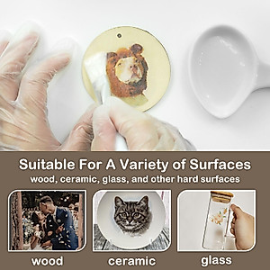 1DFAUL Gloss Photo Transfer Medium Kit, Gel Medium for Photo Transfer, with Gloss Varnish, Pattern Transfer Gel to Wood & Other Hard Surfaces, DIY Crafts, Decorating Furniture, Personalized Gifts