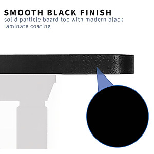 VIVO Universal 58 x 35 inch Reversible Corner Table Top for Standard and Sit to Stand Height Adjustable Home and Office Desk Frames, Black Desktop, DESK-TOP60R-B