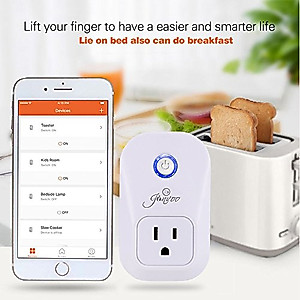 Jinvoo WiFi Smart Plug, Smart Outlet Compatible with Alexa and Google Assistant, TUyaSmart Life 2.4GHz Only WiFi Socket, Voice&Remote Control, Schedule Timer, No Hub Required, ETL&FCC, 2-Pack