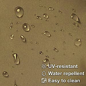 Art Leon Outdoor/Indoor Home Chair Seat Cushions 5 Pieces Seat and Back Cushion Set for Patio Deep Seat, Wicker Loveseat, Settee, Bench, Brown