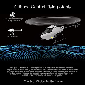 GoolRC C129 V2 RC Helicopter, 4 Channel Remote Control Helicopter with 6-Axis Gyro, 2.4Ghz RC Aircraft with 3D Flips, Altitude Hold, One Key Take Off/Landing for Adults and Beginners