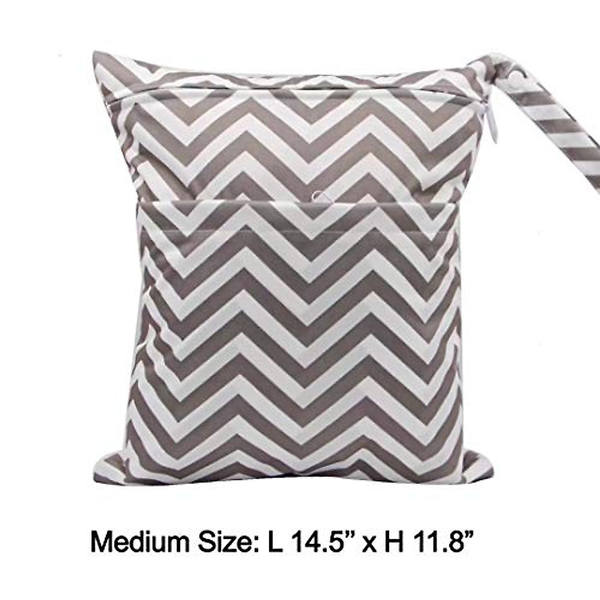 PandaEar (2 Pack Waterproof Wet Dry Bags Reusable Cloth Diaper | Multi-Functional Beach Travel Pool Yoga Gym Bag for Baby Items Swimsuits or Wet Clothes (Multi-Color 1)