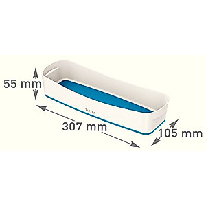 Leitz Wow, myBox, Storage Tray Klein Weiß/Blau Metallic