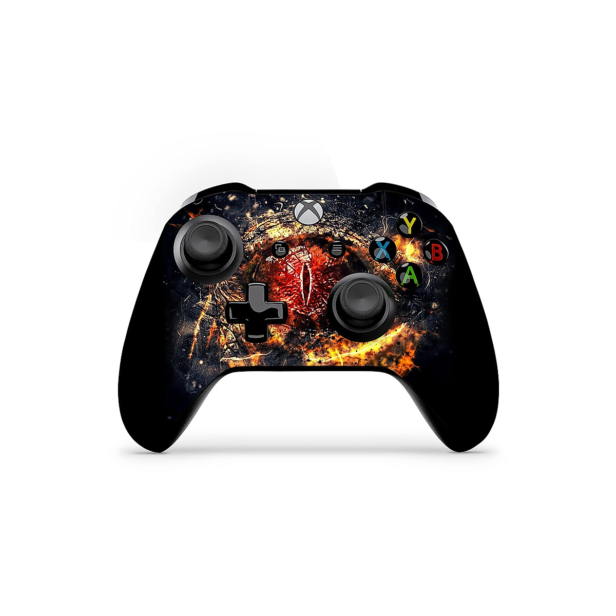 ZOOMHITSKINS Controller Skin Compatible with X1 S and X1 X, Vinyl Sticker Technology, Eye Beast Reptile Dinosaur Fire Black Orange Red Horror, Durable, 1 Skin, Made in The USA