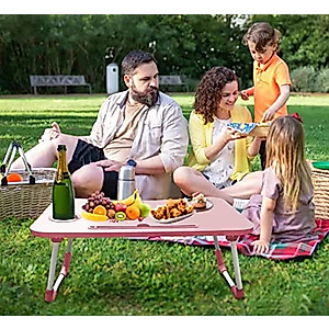 Foldable Bed Table for Laptop, Laptop Desk Table Stand, Laptop Bed Tray Table with Storage Drawer, Notebook Stand Lap Desk for Writing Reading Eating, Portable Laptop Table for Bed Sofa Floor