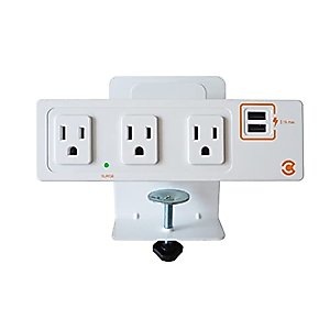 CERES 3 Outlet/2 USB Desk Mount Surge Protector